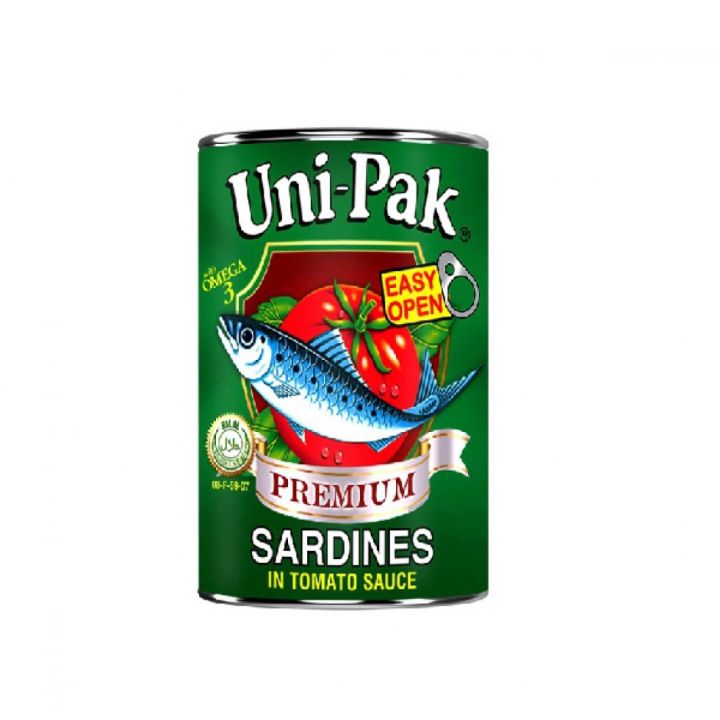 UNIPAK SARDINES IN TOMATO SAUCE PREMIUM 155G | Lazada PH
