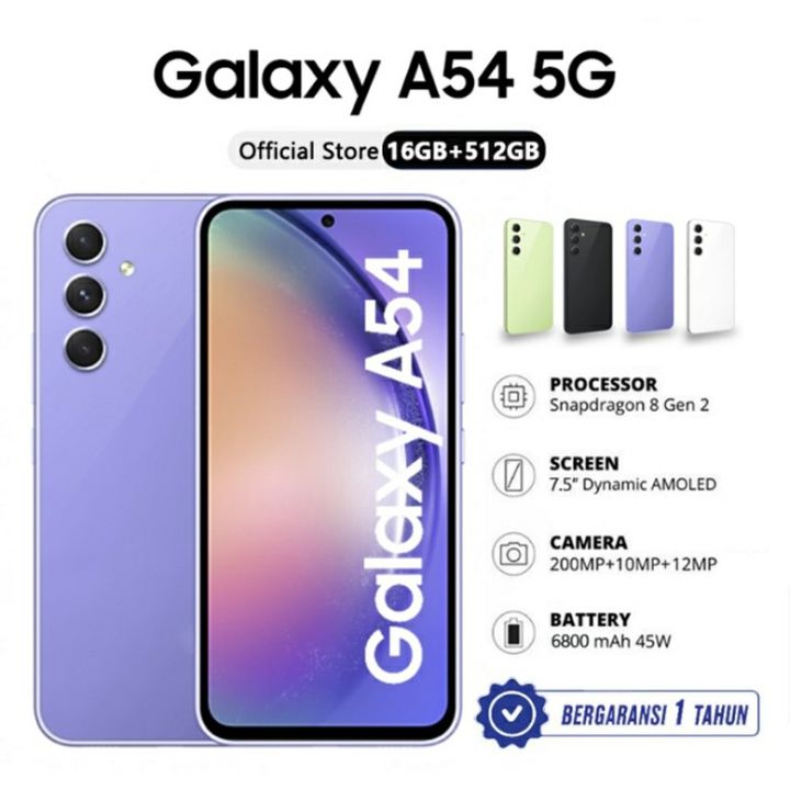 Smartphone Galaxy A54 5G 7.5 inch HD Full Screen Handphone Original New ...
