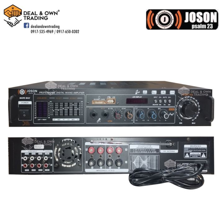 【Free shipping】JOSON MARS MAX PROFESSIONAL AMPLIFIER 2022 MODEL | Lazada PH