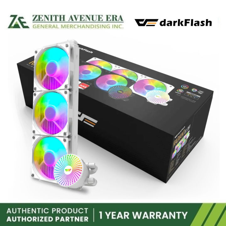DarkFlash Radiant DC360 AIO ARGB Liquid CPU Cooler White | Lazada PH