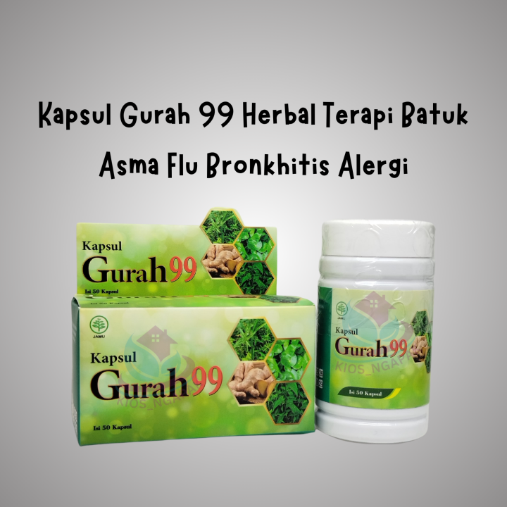 Kapsul Gurah 99 Herbal Terapi Batuk Asma Flu Bronkhitis Alergi | Lazada ...
