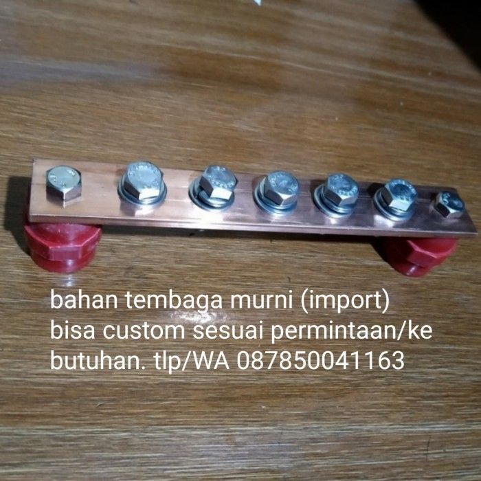 busbar tembaga 3mm x 20mm x 200mm - busbar grounding - tembaga murni ...