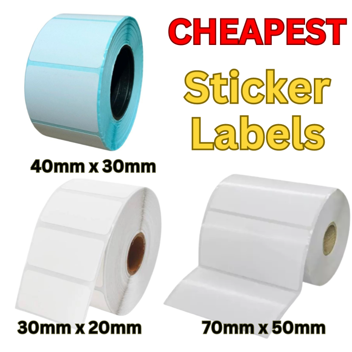 Thermal Label Sticker (for barcode, waybill, milktea) Adhesive Thermal ...