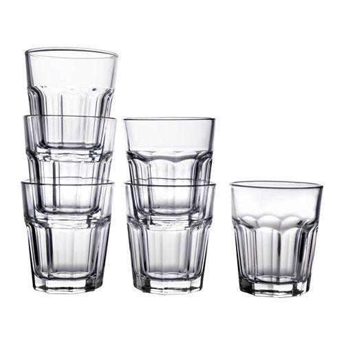 (SET OF 6) IKEA Pokal Stackable Clear Drinking Glass Hot Drink Glass ...