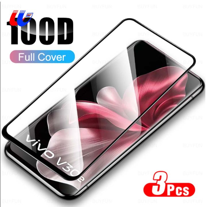 Sgp Hybrid For Vivo V30e 5g Tempered Glass 3 1pcs 100d Curved Cover