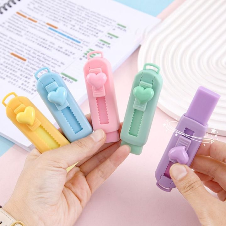 ROBERTA Creative Push-pull Eraser Cartoon Portable Push Pull Rubber ...