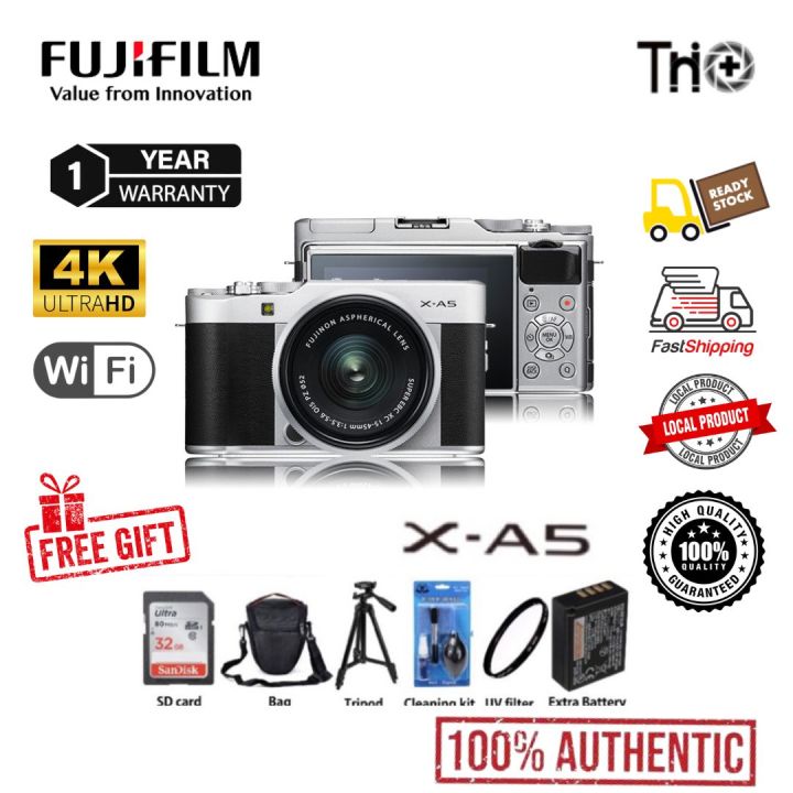 Fujifilm X-A5 XA5 Mirrorless Digital Camera w/XC15-45mmF3.5-5.6 OIS PZ Lens | Lazada