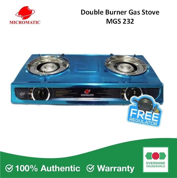 MICROMATIC 2 BURNER GAS STOVE WITH REGULATOR MGS-232 | Lazada PH