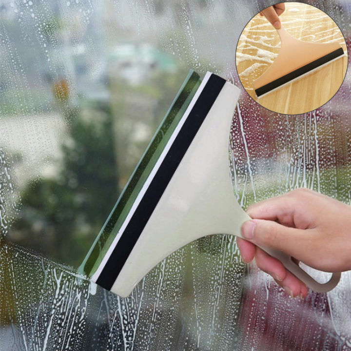 Bathroom Mirror Cleaner with Silicone Sheet and Holder Hook, Car Glass ...