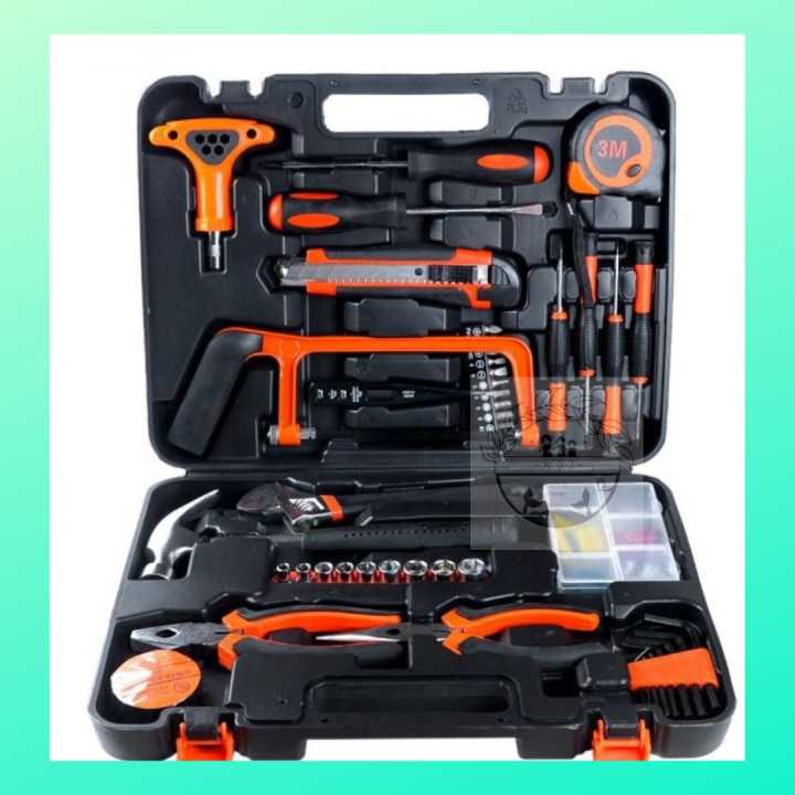 HAND TOOLS Toolkit Alat Set Perkakas 82 in 1 Toolset Tang Palu Obeng ...