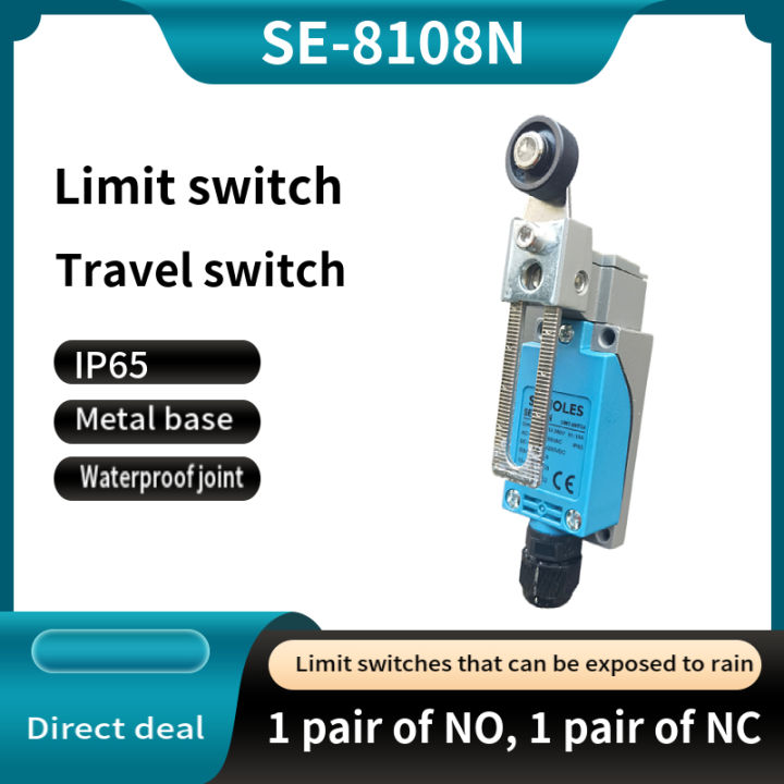 IP65 waterproof travel switch, small limit switch SE-8108N, aluminum ...