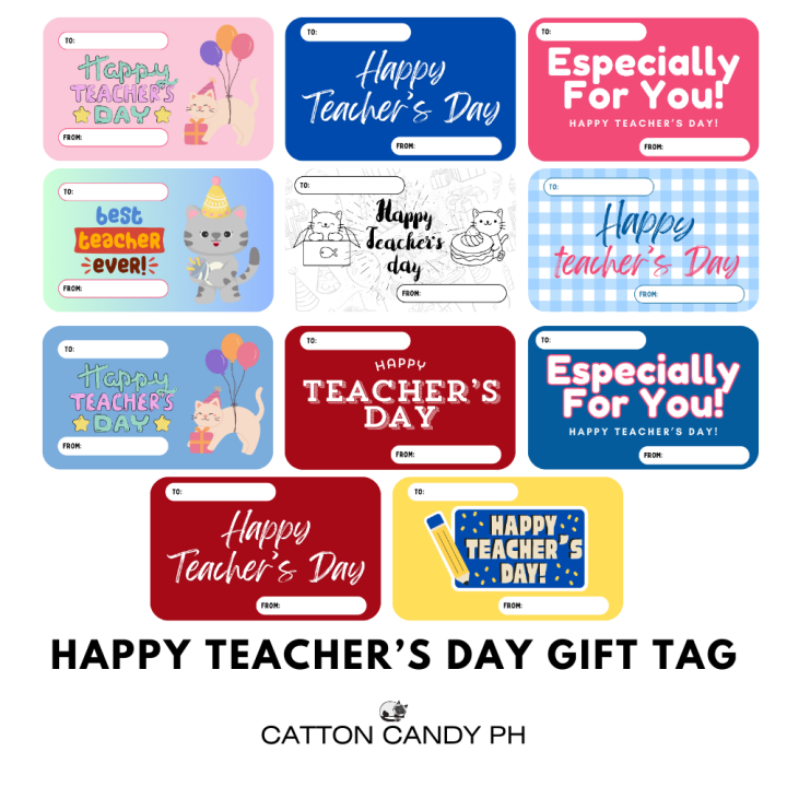 Happy Teacher's Day Gift Tags | Card 10 pcs per pack | Lazada PH