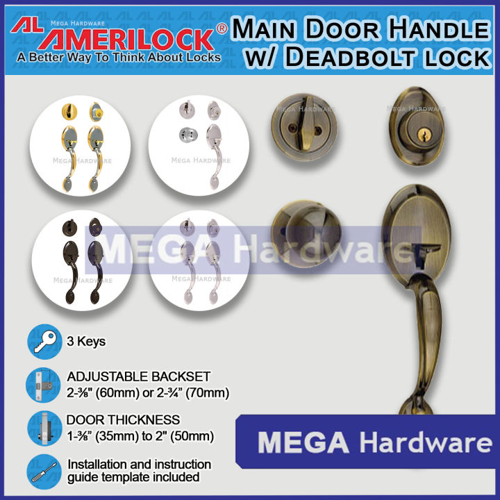 AMERILOCK Door Knob for Main Door Entrance HandleSet with Single ...