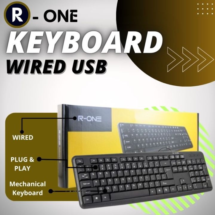 R-ONE Keyboard USB R1601 - For Laptop / PC / CPU | Lazada Indonesia