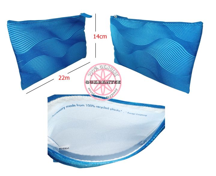 ของแท้ กระเป๋าเครื่องสำอาง ผลิตจากพลาสติกรีไซเคิล BIO THERM 100% ...