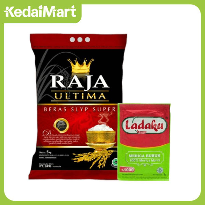 KM Paket Beras Raja Ultima 5 Kg dan Ladaku Merica Bubuk Pcs | Lazada ...