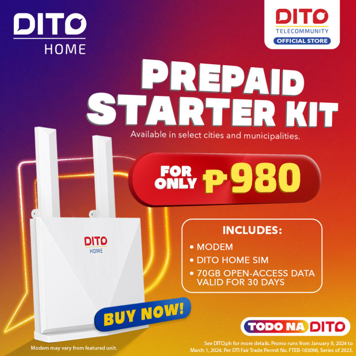DITO Home WiFi Prepaid Starter Kit | Lazada PH