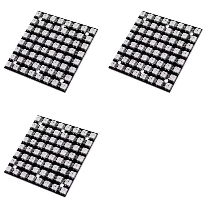 3X WS2812 LED 5050 RGB 8x8 LED Matrix WS2812B 8x8 64-Bit Full Color ...