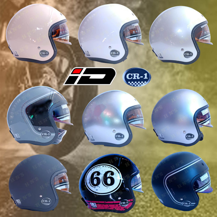 ID Helmet CR-1 Classic Vintage Helmets ( Half-face ) - Multiple Designs ...
