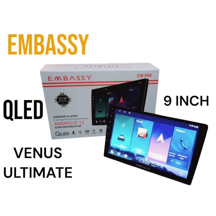 Head Unit Android Embassy Ultimate Venus 9 inch 2/32 Qled Carplay ...
