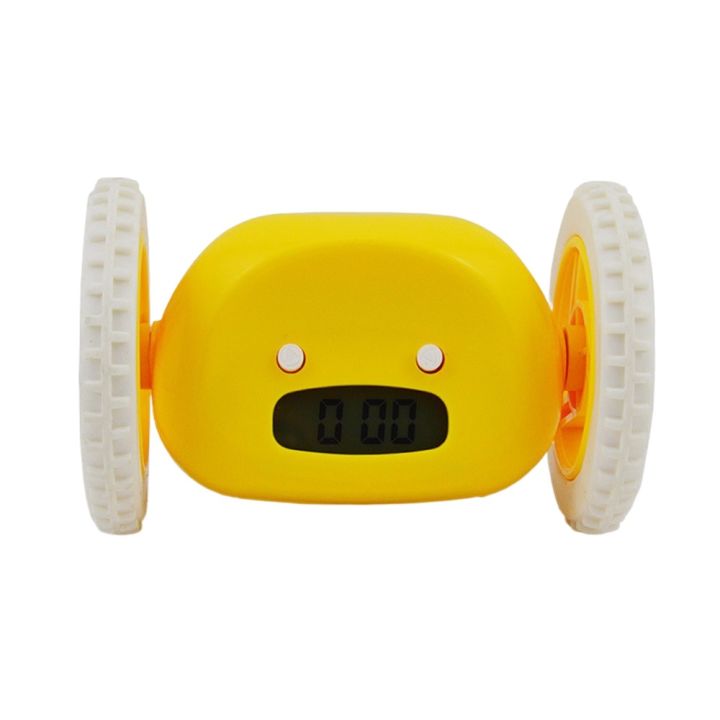 CRNGW Silent Moving Whee Alarm Clock Unique Magical Lazy Alarm Clock 4 ...