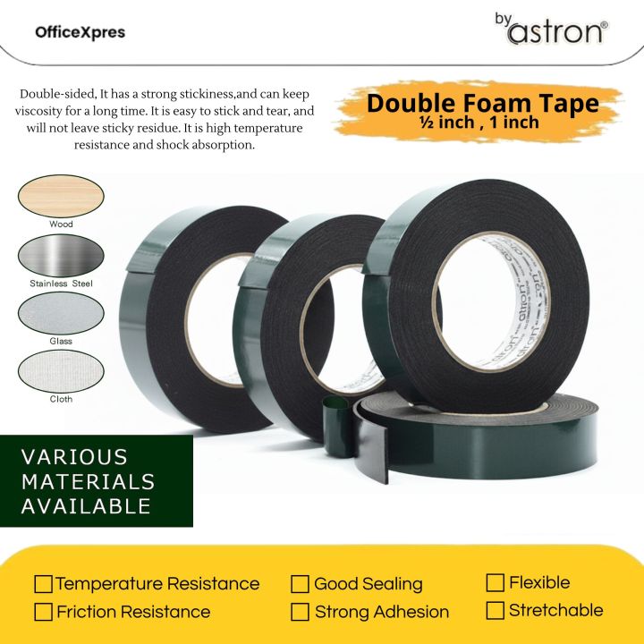 Double Tape Busa 1 Inch / Double Foam Tape 1" Astron / Double Tip Foam ...
