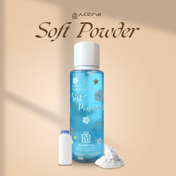 AKRYMI Sweet Temptation Soft Powder 250ml Scent Perfume Fragrance Mist ...