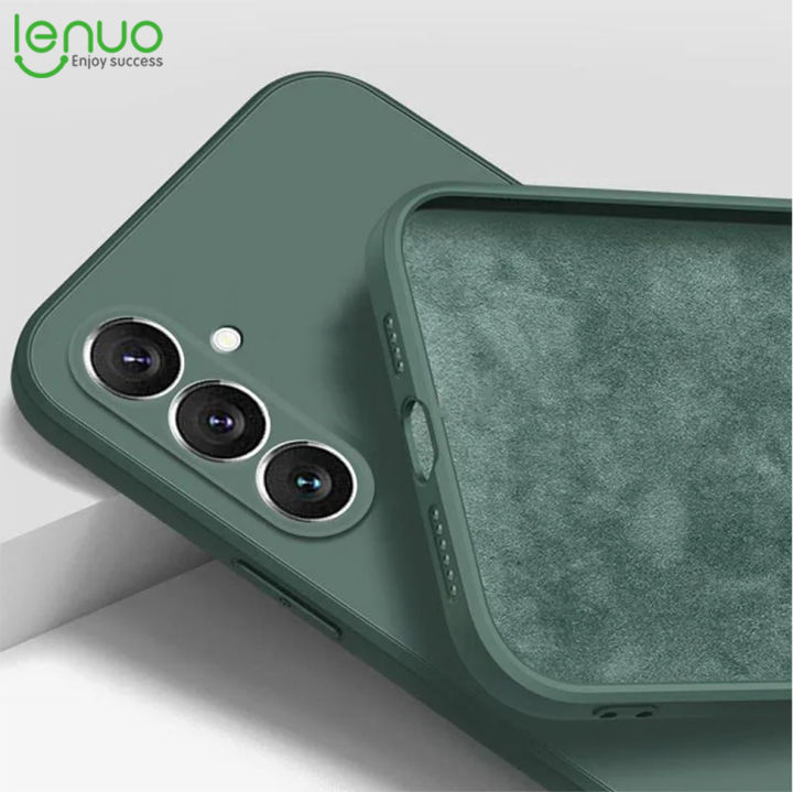 Lenuo Luxury Original Square Liquid Silicone Phone Case For Samsung Galaxy A55 A35 A25 A15 A05s ...