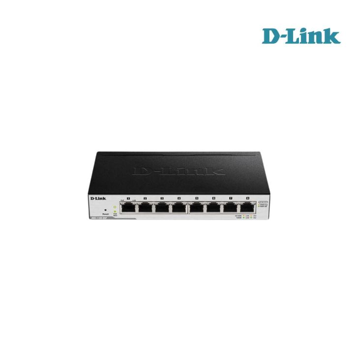 D-Link DGS-1100-08 8-Port Layer 2 Lite Smart Managed Gigabit Switch ...
