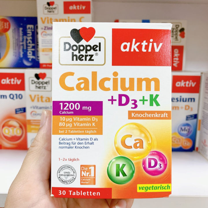 Viên uống bổ sung Canxi Calcium Vitamin D3 1200mg Aktiv - Hộp 30 Viên - Hàng nội địa Đức | Lazada.vn