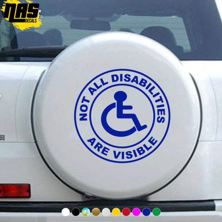 Not All Disabilities Are Visible PWD Signage Sticker Decal for Car and ...