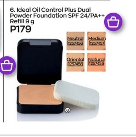 Avon Ideal Oil Control Plus Dual Powder Foundation SPF 24/PA++ 9 G | Lazada