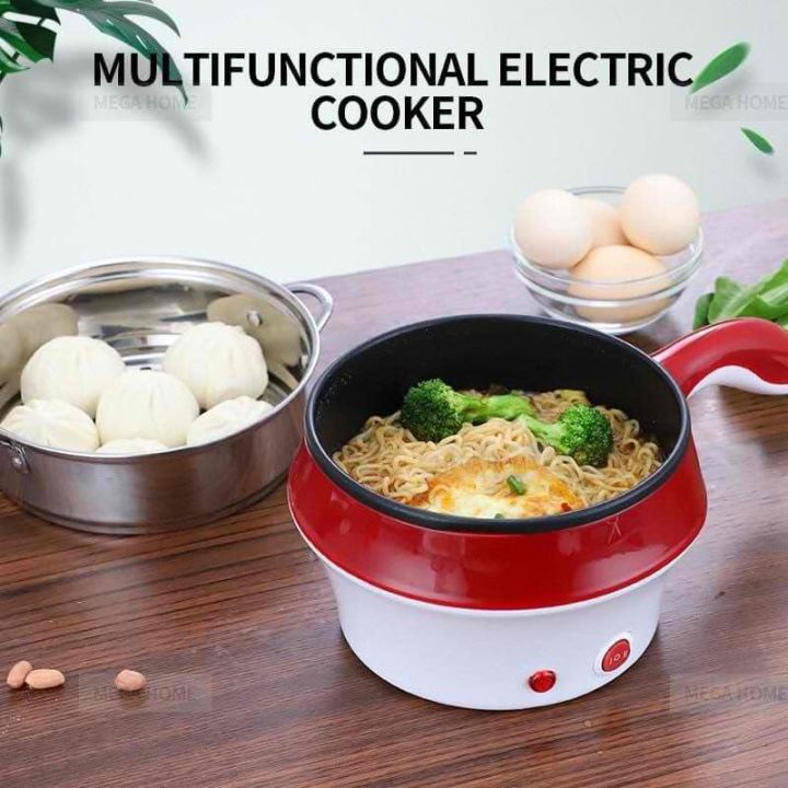 cindychen Electric Mini Cooking Pot Non-Stick Coating Pot Electric ...
