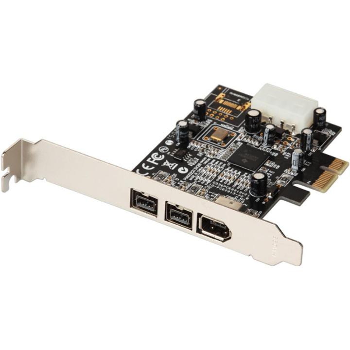 PCIe to 3 Ports 1394 2B+1A Port Card External Firewire 800 400 IEEE ...