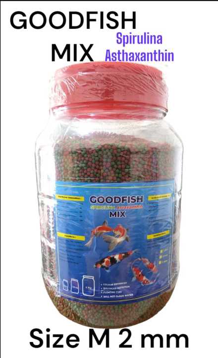 PELET IKAN KOKI KOI GOODFISH MIX SPIRULINA ASTAXANTHIN 300 GRAM 2 MM | Lazada Indonesia