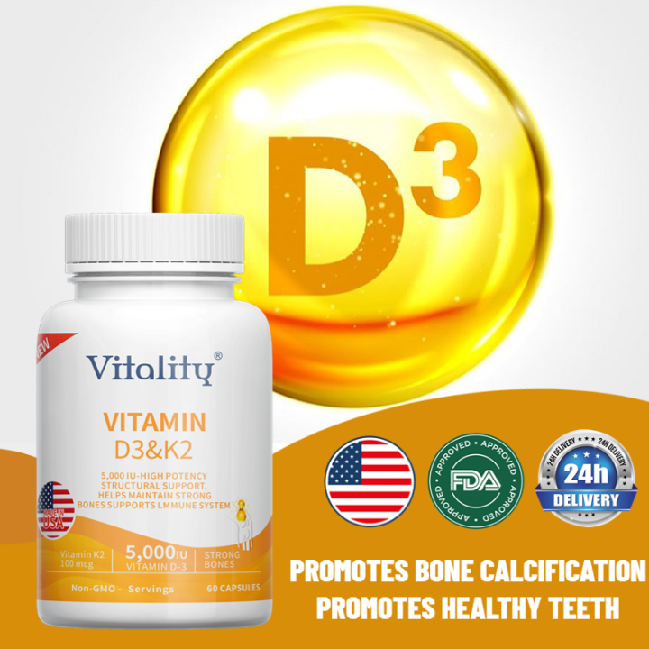 Vitamin D3 5,000 IU High Potency Strong Bones & Teeth,Cardiovascular ...