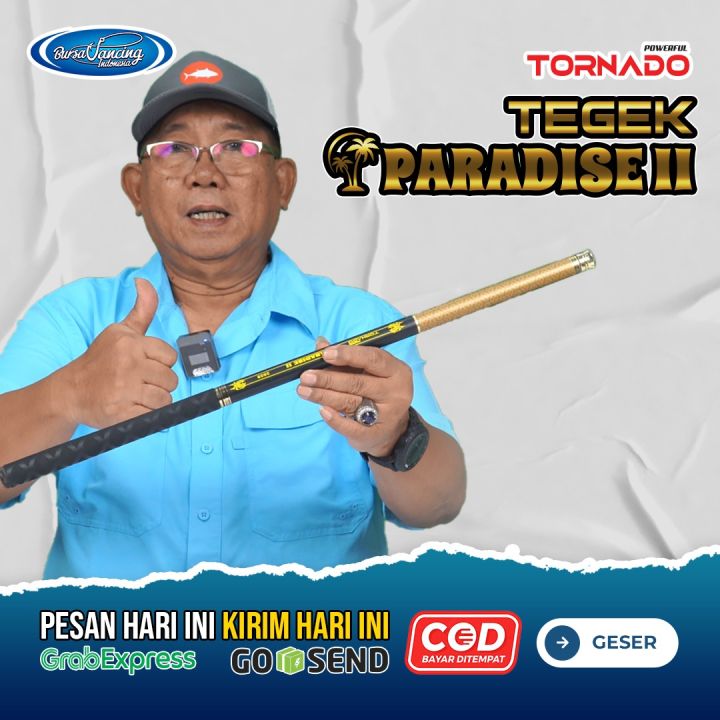 Tegek Pancing Paradise II Super Kuat | Ringan | Carbon Solid | Ukuran ...