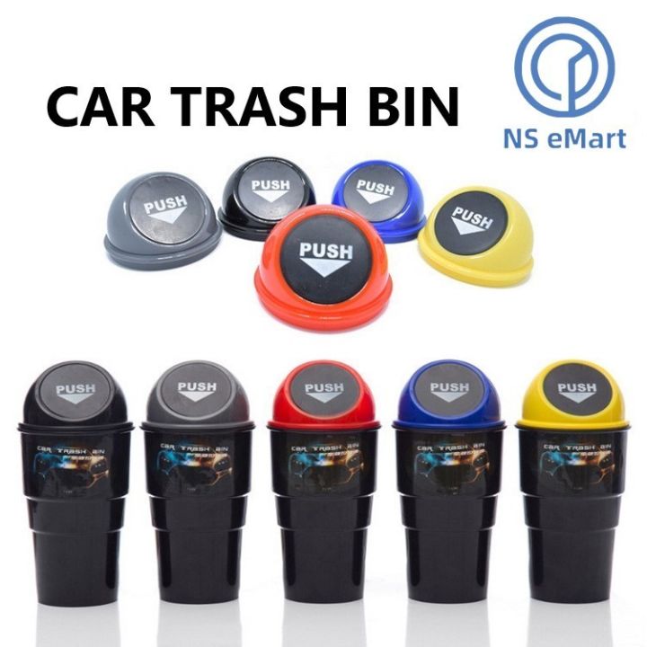 Car Mini Trash Bin Portable Dustbin Garbage Bin Cup Holder Mount | Lazada