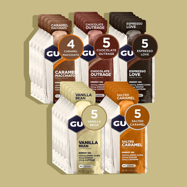 GU Energy Original Sports Gel, Indulgent Flavors EXP. SEP. 2024 (For ...