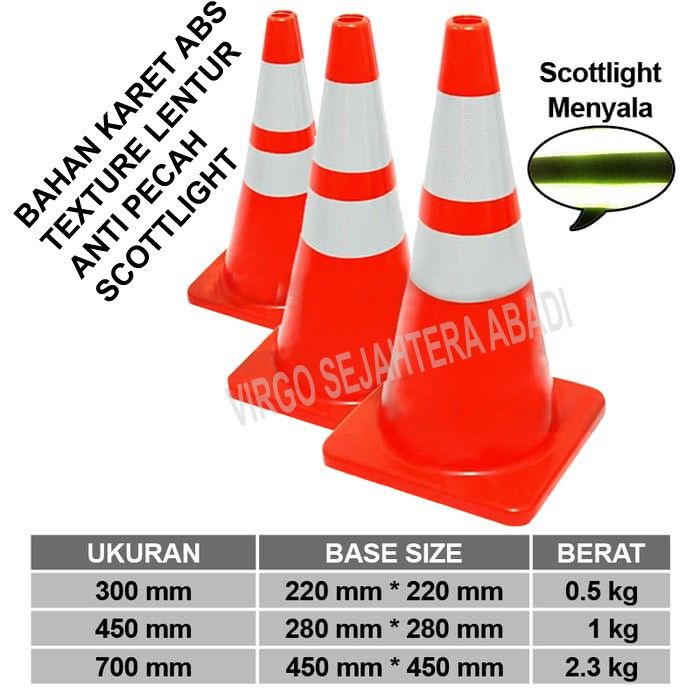 TRAFFIC CONE KERUCUT LALU LINTAS 70CM pembatas jalan | Lazada Indonesia