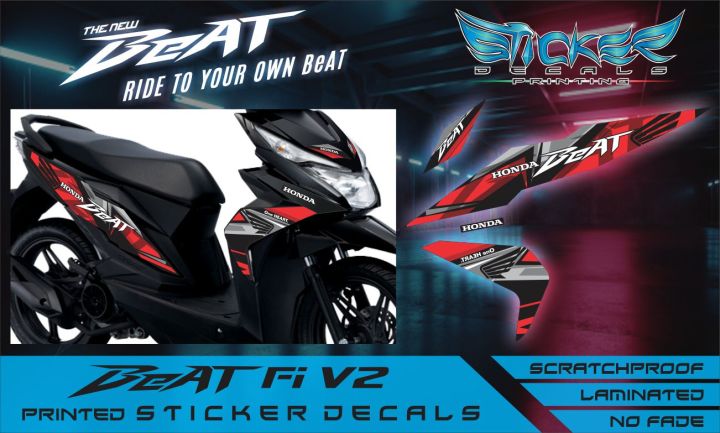 honda Beat fi v2 Sticker Decals | Lazada PH