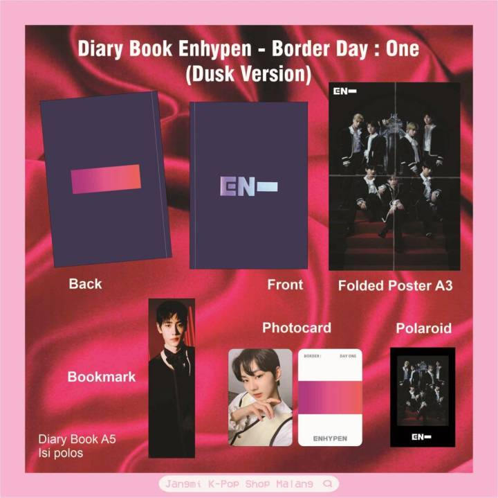 Diary Book Enhypen - Border Day One (Given Taken) | Notebook Enhypen ...