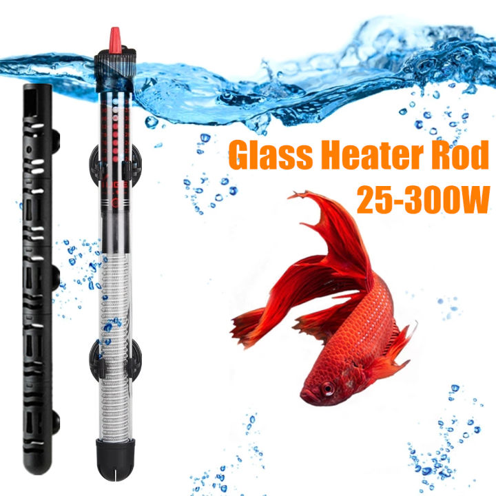 25-300W Glass Submersible Aquarium Heater Automatic Fish Tank Water ...