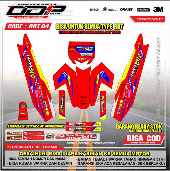 """⭐⭐⭐⭐⭐ VARIASI aksesoris decal YAMAHA RBT JUPITER VEGA NEW, full body ...
