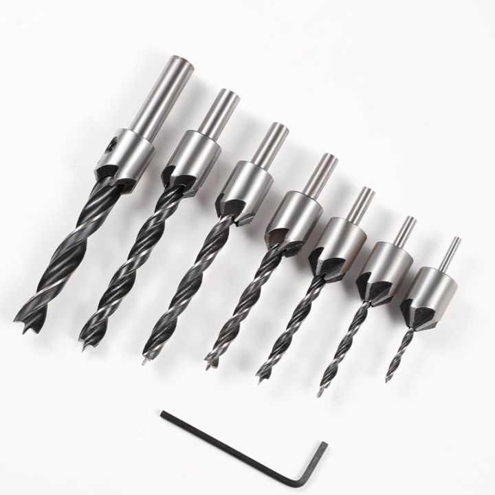 HSS Countersink Drill Bit Set Carpentry Reamer Woodwork 3mm - 10mm ... HSS Countersink Drill Bit Set Carpentry Reamer Woodwork 3mm - 10mm ...