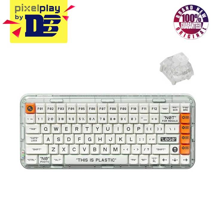 MelGeek MOJO84 Plastic See-Through Custom Programmable Mechanical ...