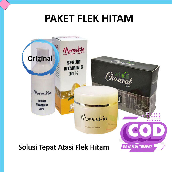 MORESKIN CLEAN AND GLOW Paket Glowing Bebas Flek Hitam Lengkap Original ...