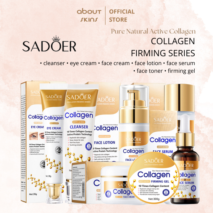 ABOUT SKINS SADOER Pure Natural Active Collagen Firming Series Skincare | Lazada