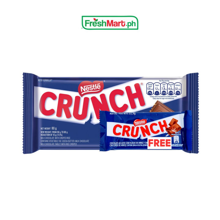 Buy 1 Nestle Crunch 80g Get 1 Free Nestle Crunch 22.5g | Lazada PH