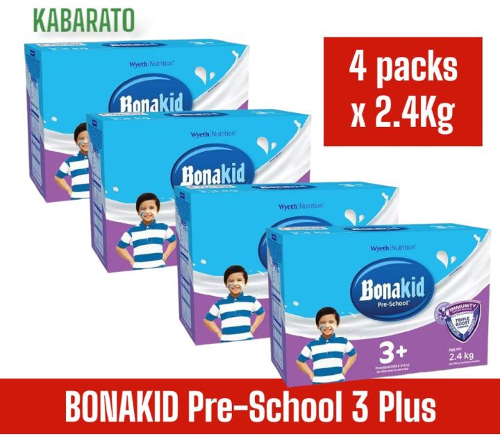 BONAKID Pre-School 3 Plus Stage 4 Powdered Milk Drink Supplement (4 ...